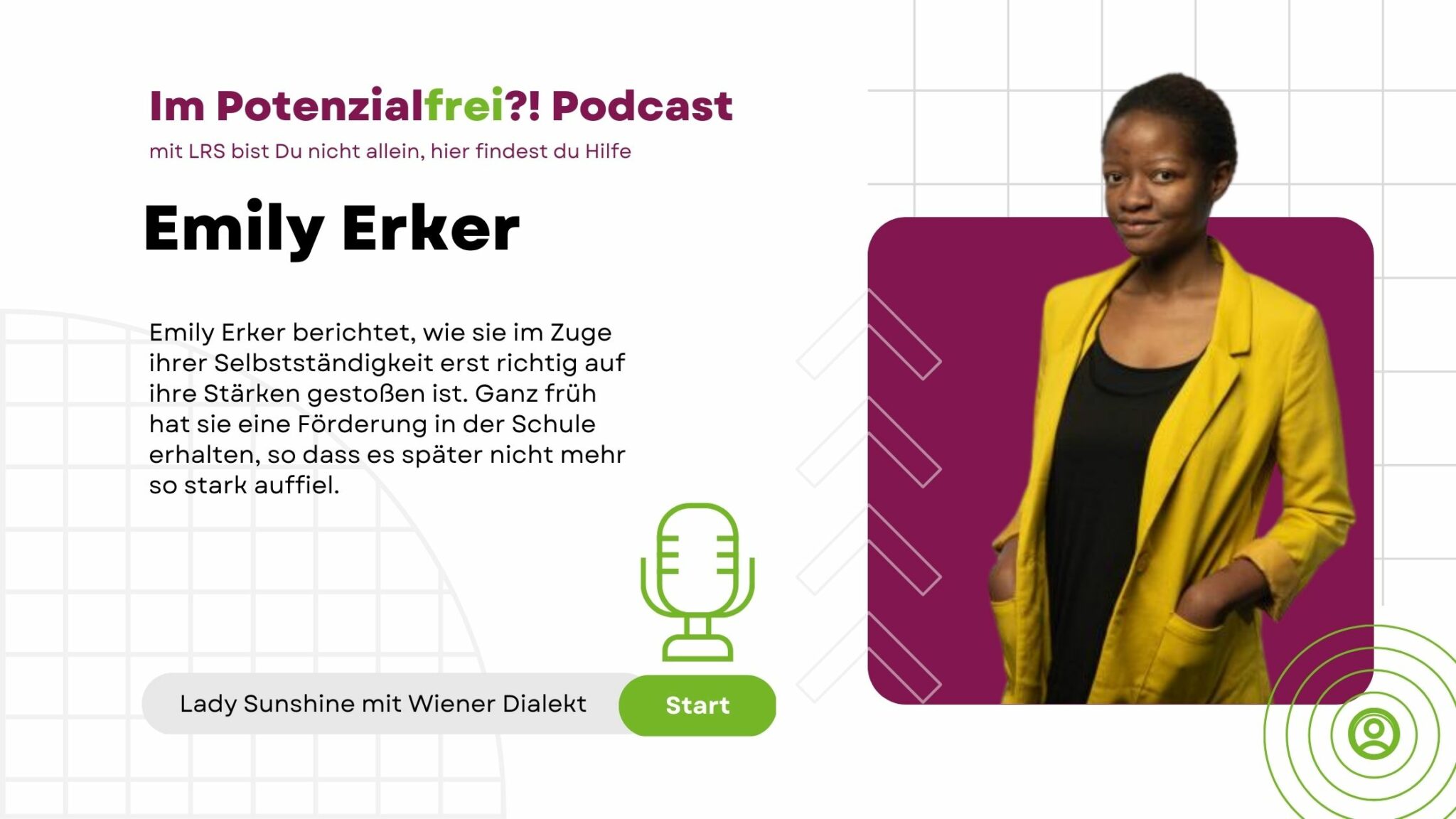 Emily Erker, bekannt als Lady Sunshine mit Wiener Dialekt, im ...