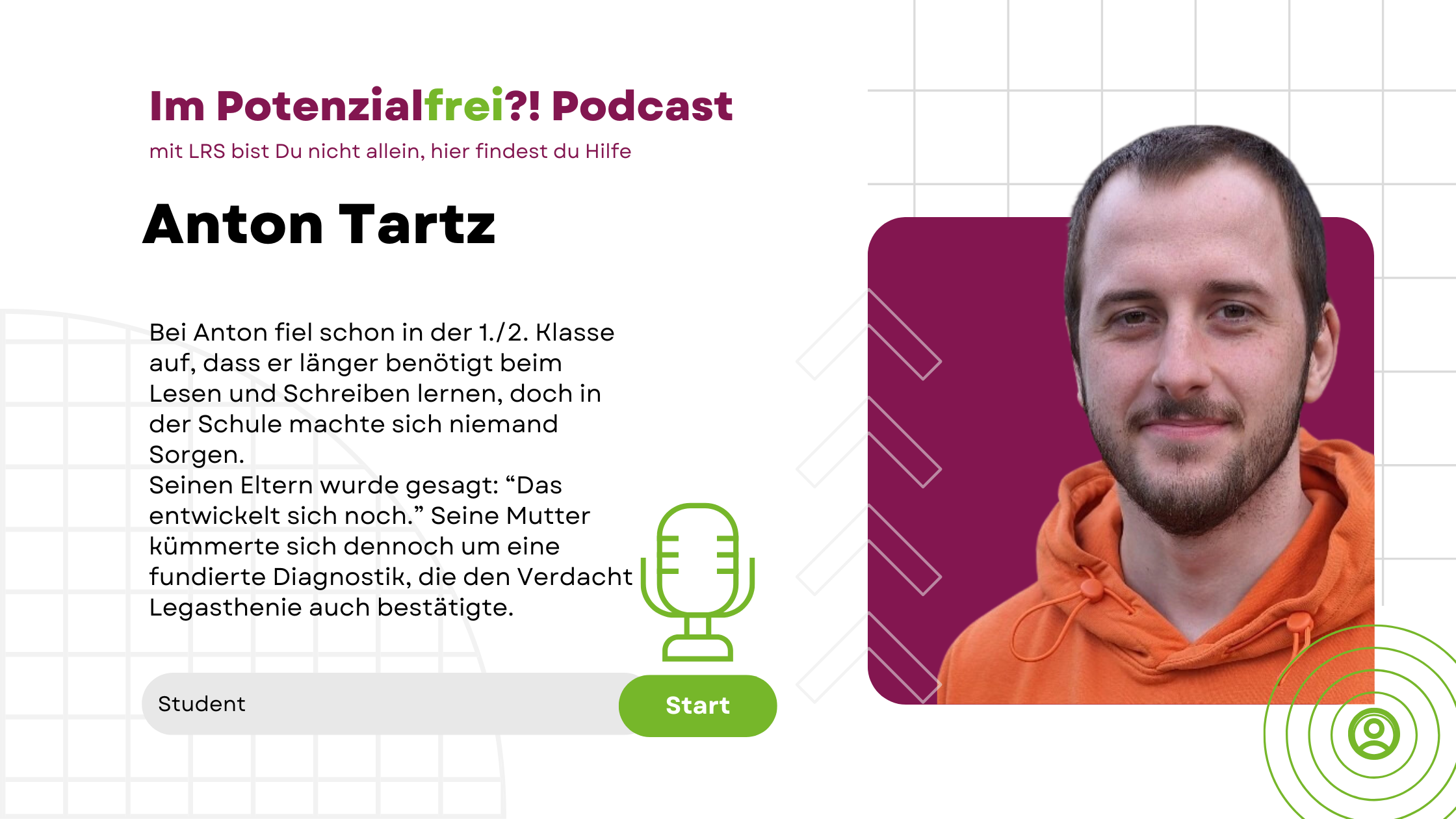 Anton Tartz - Stark mit Legasthenie